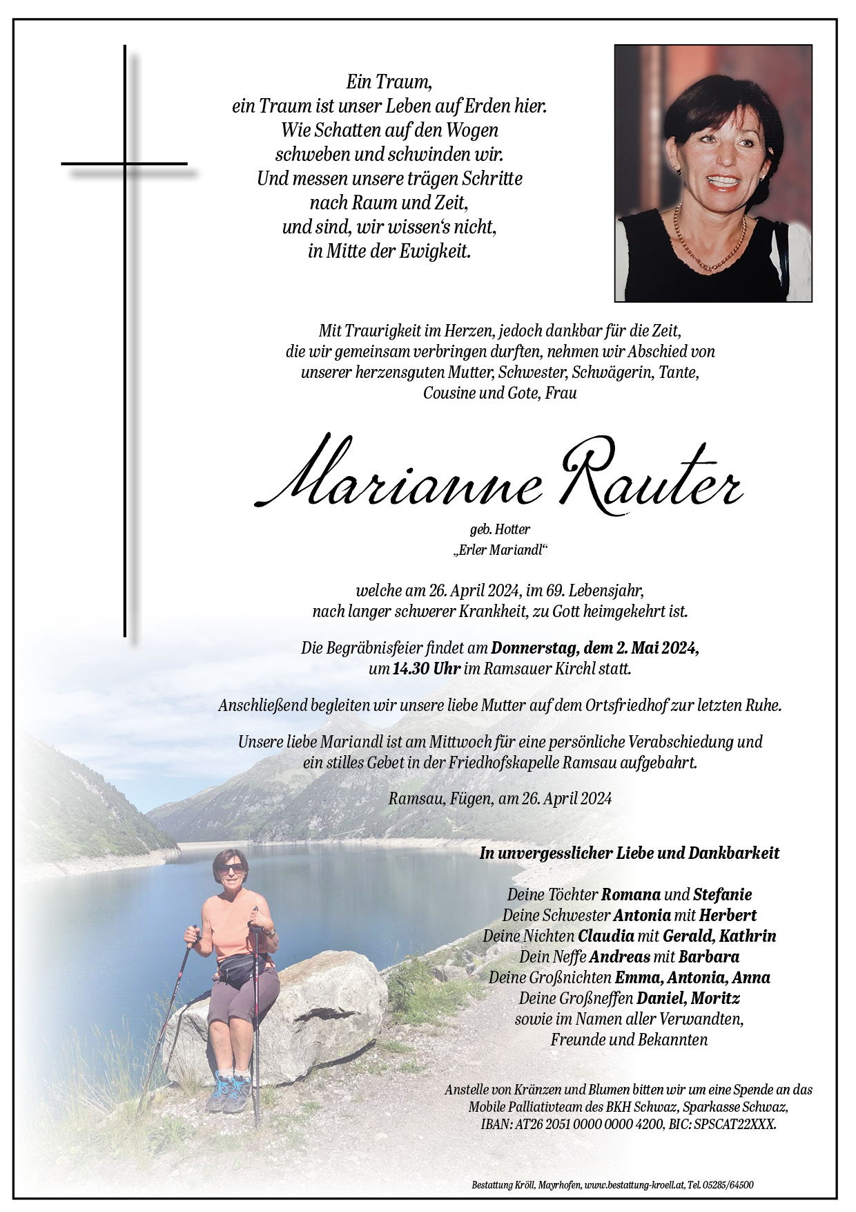 Kröll Franz Bestattung- und Überführungs GesmbH - Sterbefälle